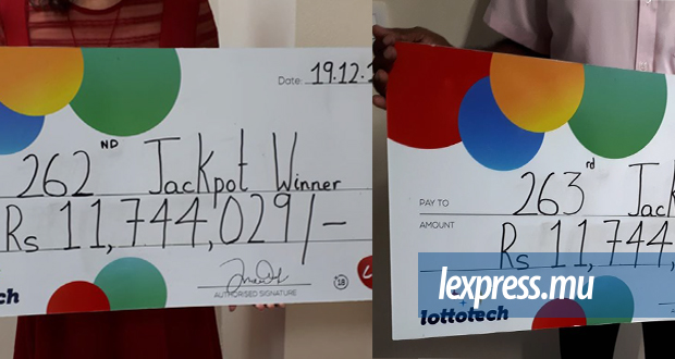 Loto: de nouveaux gagnants du jackpot viennent chercher leur chèque ...