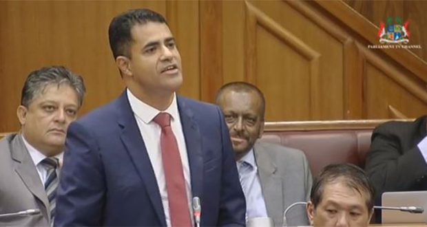 Parlement: baptême de feu de Fabrice David | lexpress.mu
