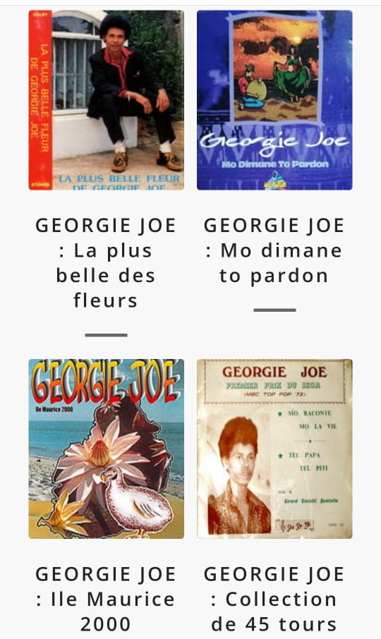 Georgie Joe, un autre doyen du séga mauricien, s'en est allé «met lagam»